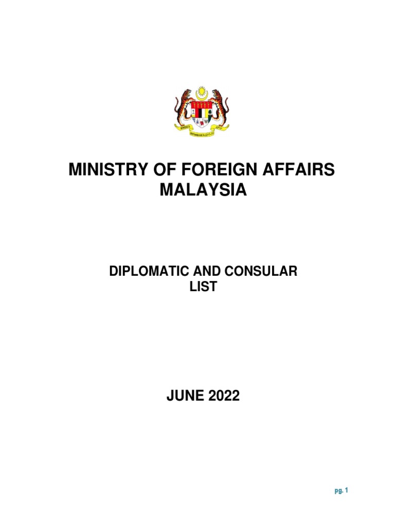 Diplomatic and Consular List | PDF | Diplomatic Mission | Consul ...