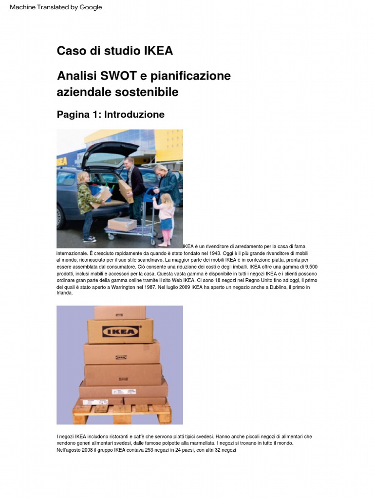 Case Study Ikea Swot Analysis | PDF