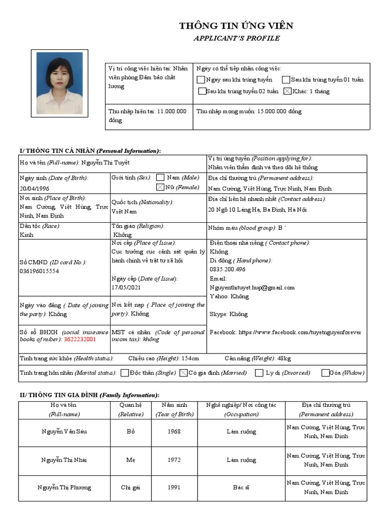 Mau CV - Mediplantex | PDF