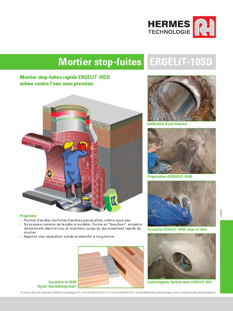 Mortier Stop-Fuites ERGELIT-10SD | PDF