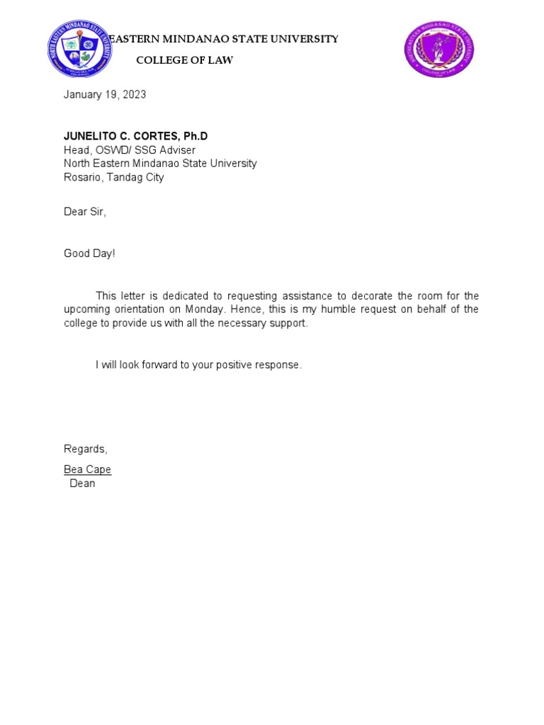 Request Letter | PDF