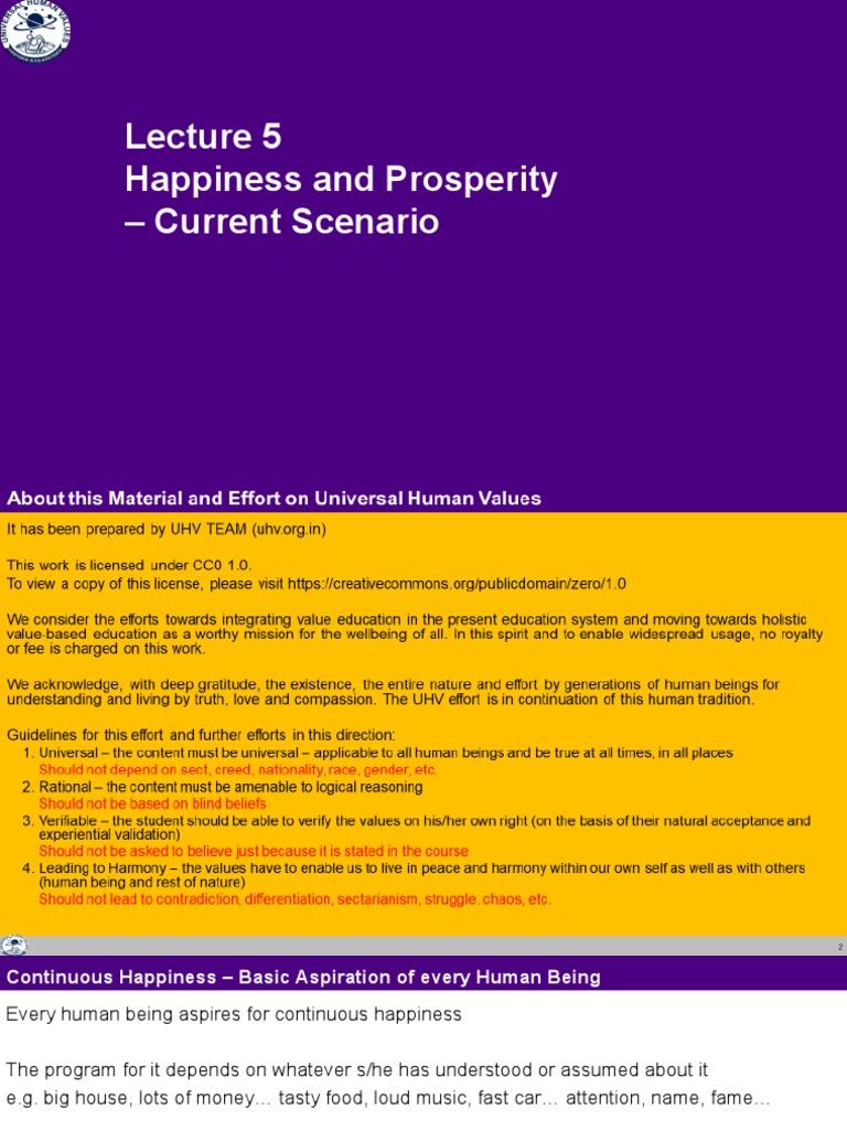 Understanding Happiness vs. Prosperity | PDF | Contentment | Happiness