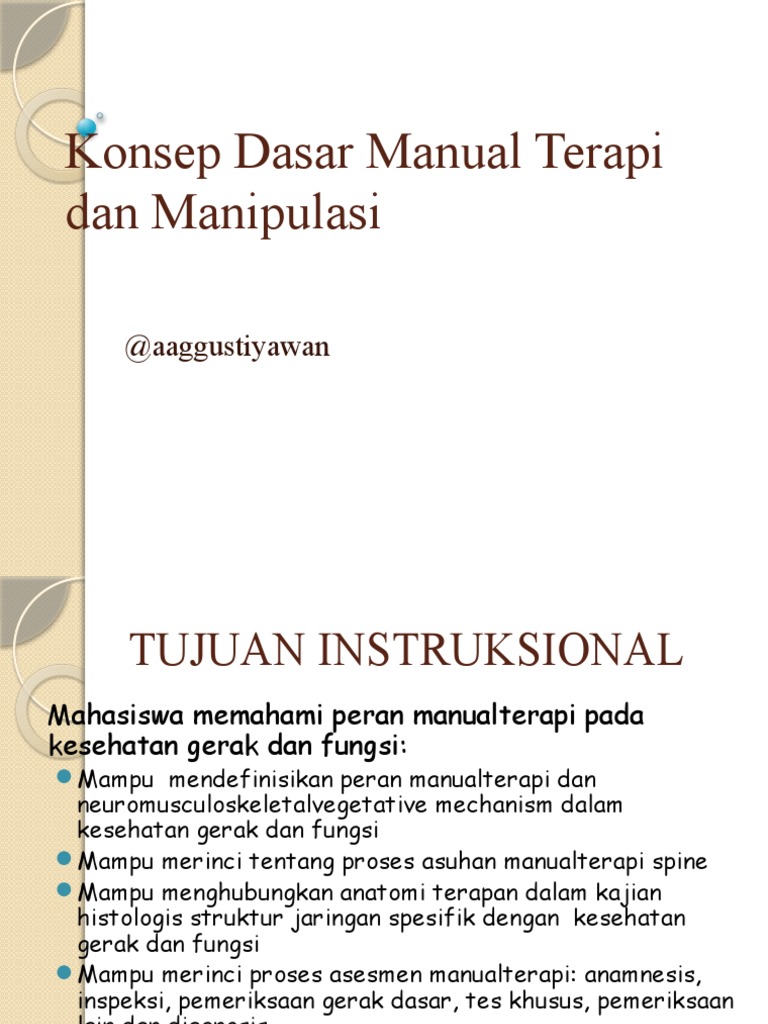 Dasar Manual Terapi untuk Kesehatan Gerak | PDF