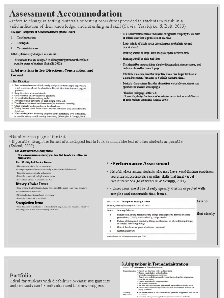 Assessment Accommodation | PDF | Educational Assessment | Multiple Choice