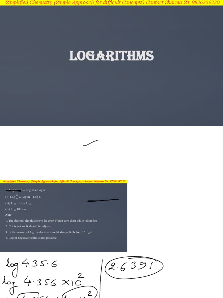 Log & Antilog | Download Free PDF | Logarithm | Complex Analysis