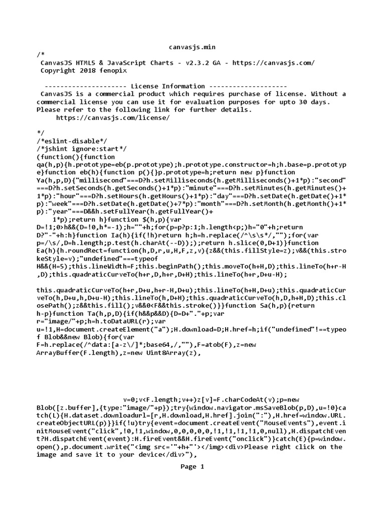 CanvasJS v2.3.2 JavaScript Charts | PDF | Typography | Text
