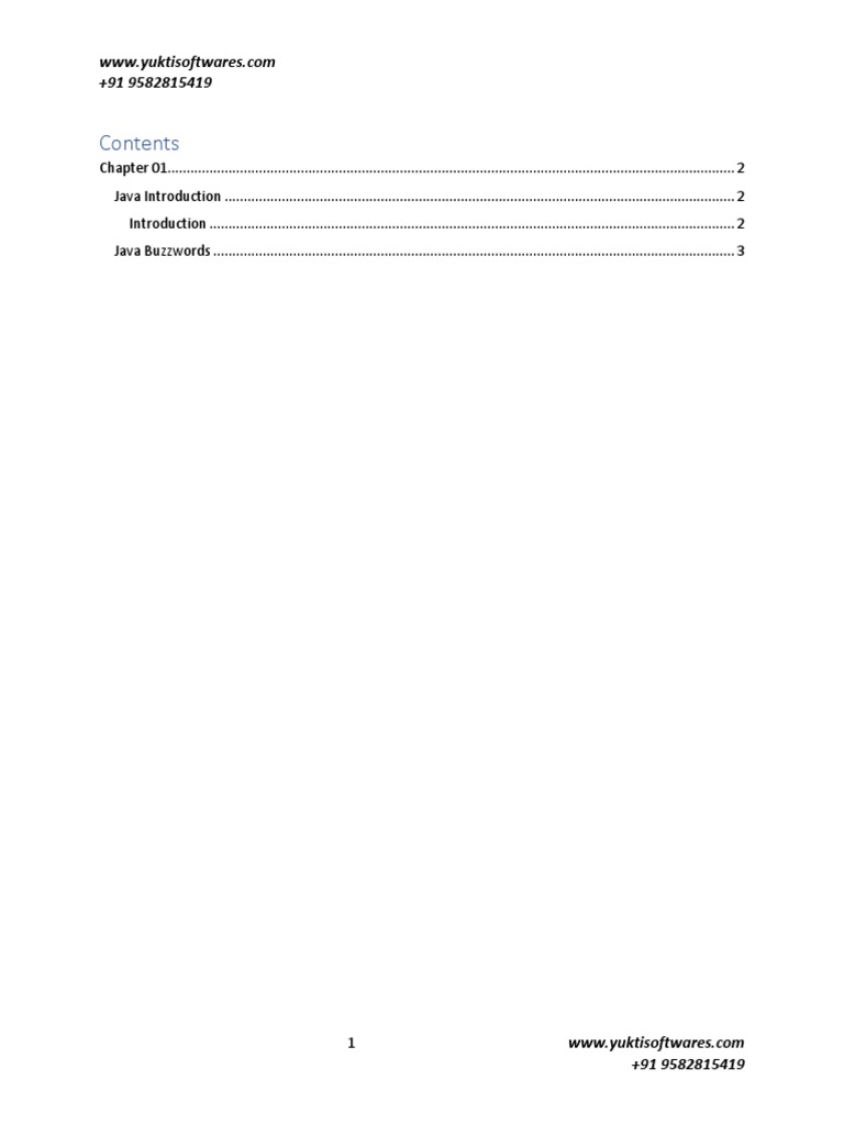 Chapter01 Java Introduction Pdf Object Oriented Programming Java Programming Language 