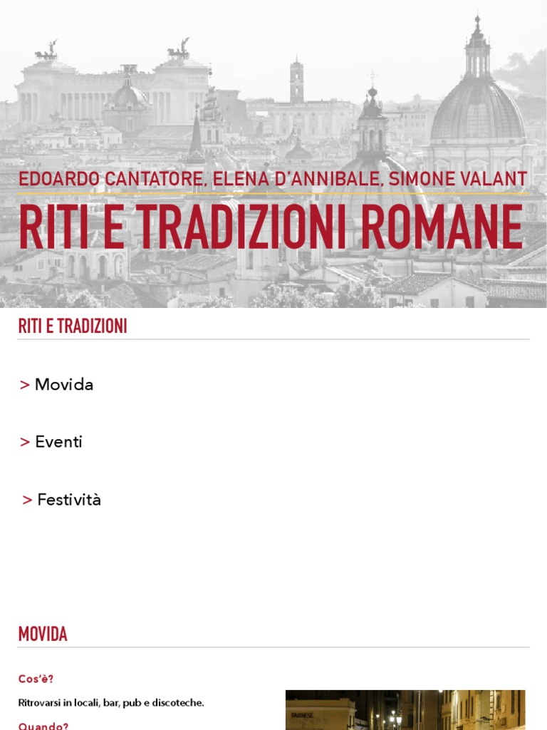 Riti e Tradizioni Romane | PDF