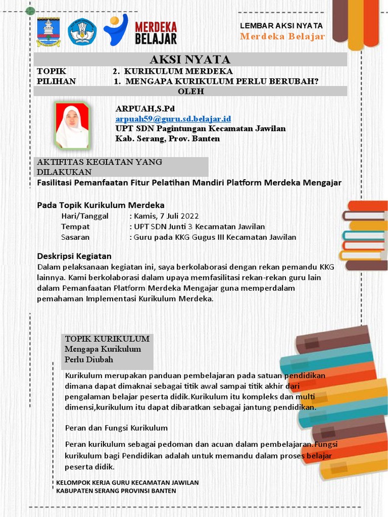 Lembar Aksi Nyata - Topik 2 Bu Asih | PDF