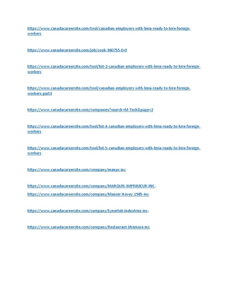 Employeurs Avec EIMT | PDF