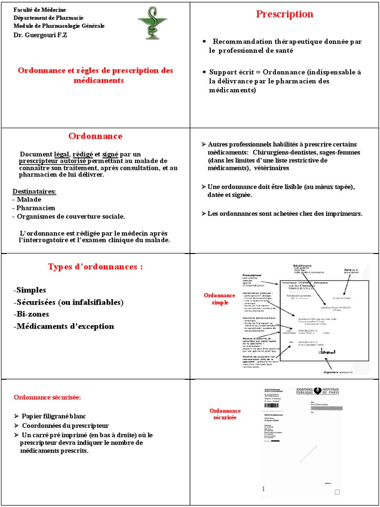 Ordonnances et Médicaments d'Exception | PDF | Ordonnance médicale ...