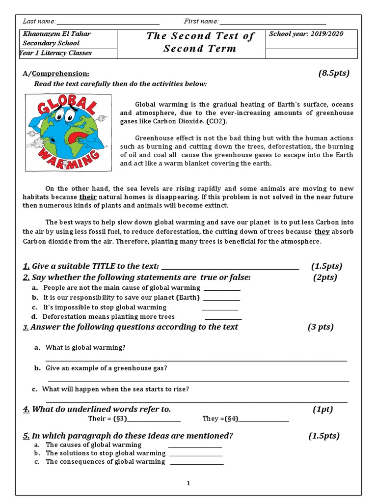 Test Global Warming | Download Free PDF | Climate Change | Greenhouse ...