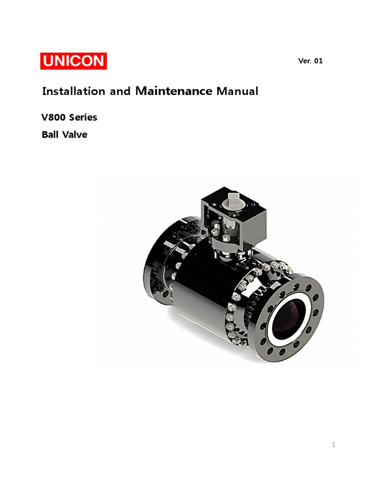 V800 Series Ball Valve Manual | PDF | Valve | Pipe (Fluid Conveyance)
