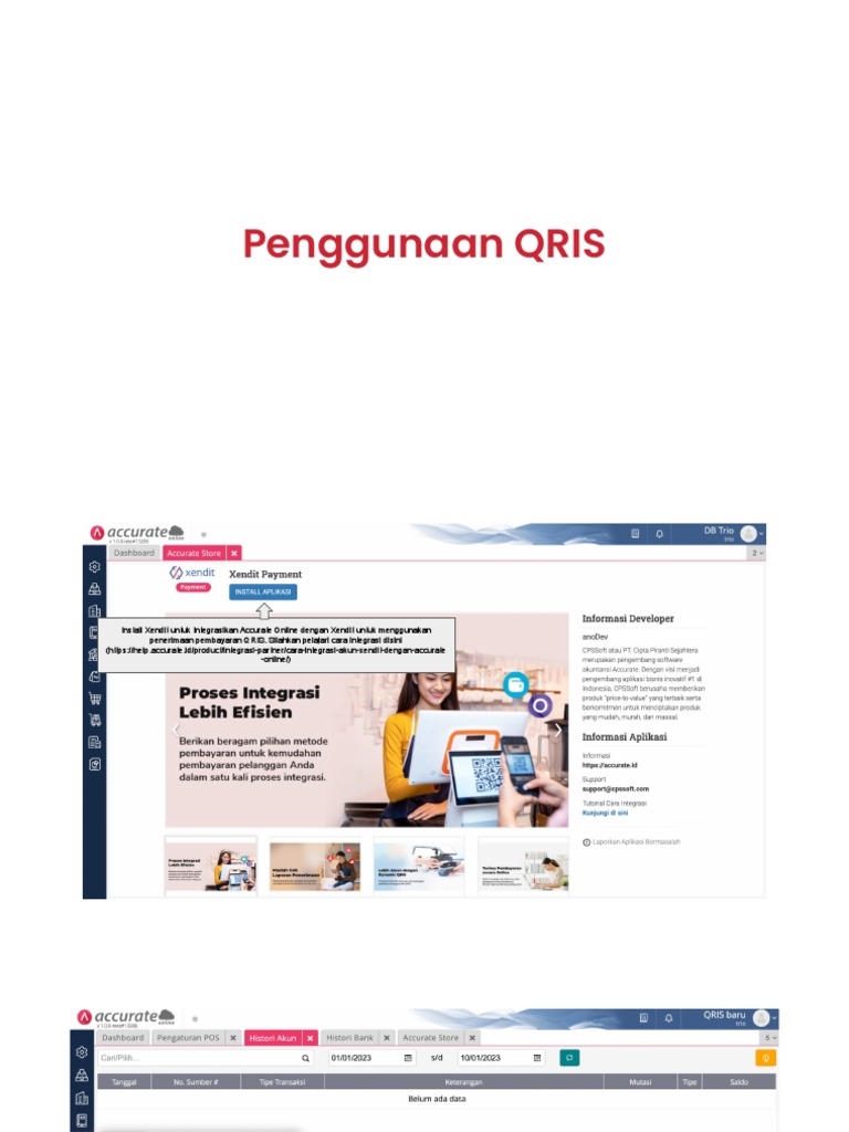 Penggunaan QRIS Accurate | PDF