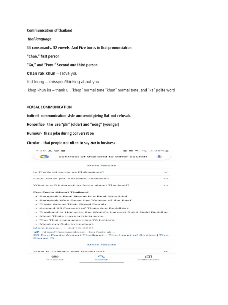 Communication of Thailand | PDF