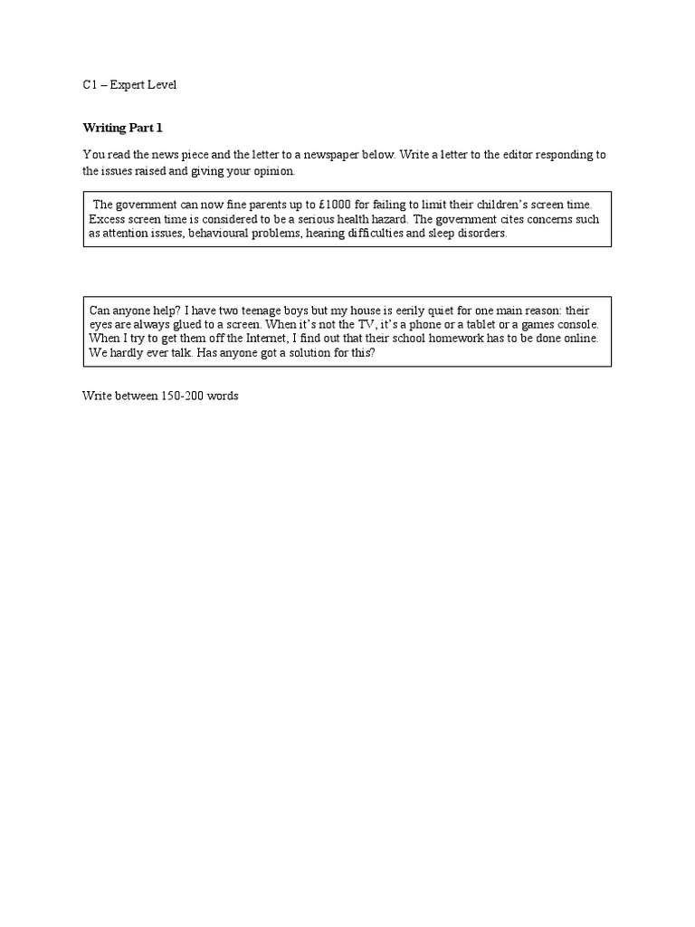 C1 Writing Part 3-4 | PDF