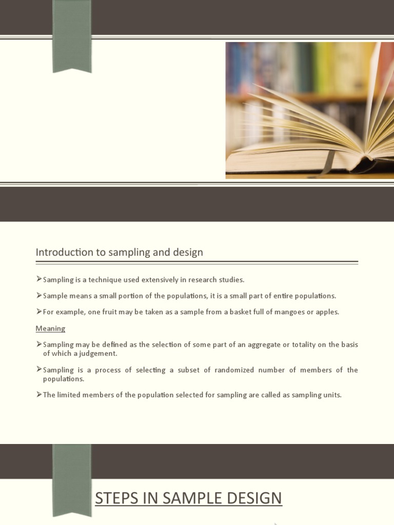 Sampling Design Detailed Notes Pdf Sampling Statistics Experiment