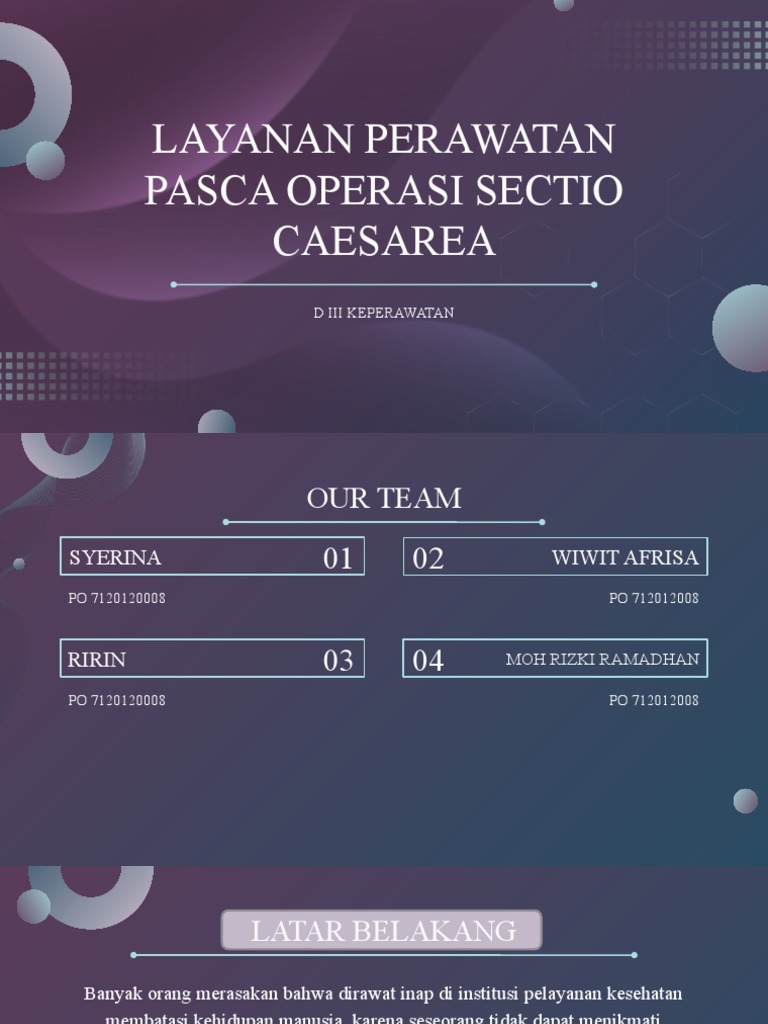 Home Care Pasca Operasi Sesar: Manfaat & Strategi | PDF