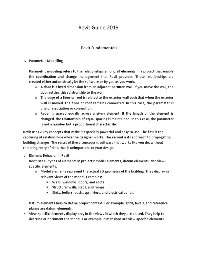 Revit Guide 2019 | PDF | Autodesk Revit | Wall