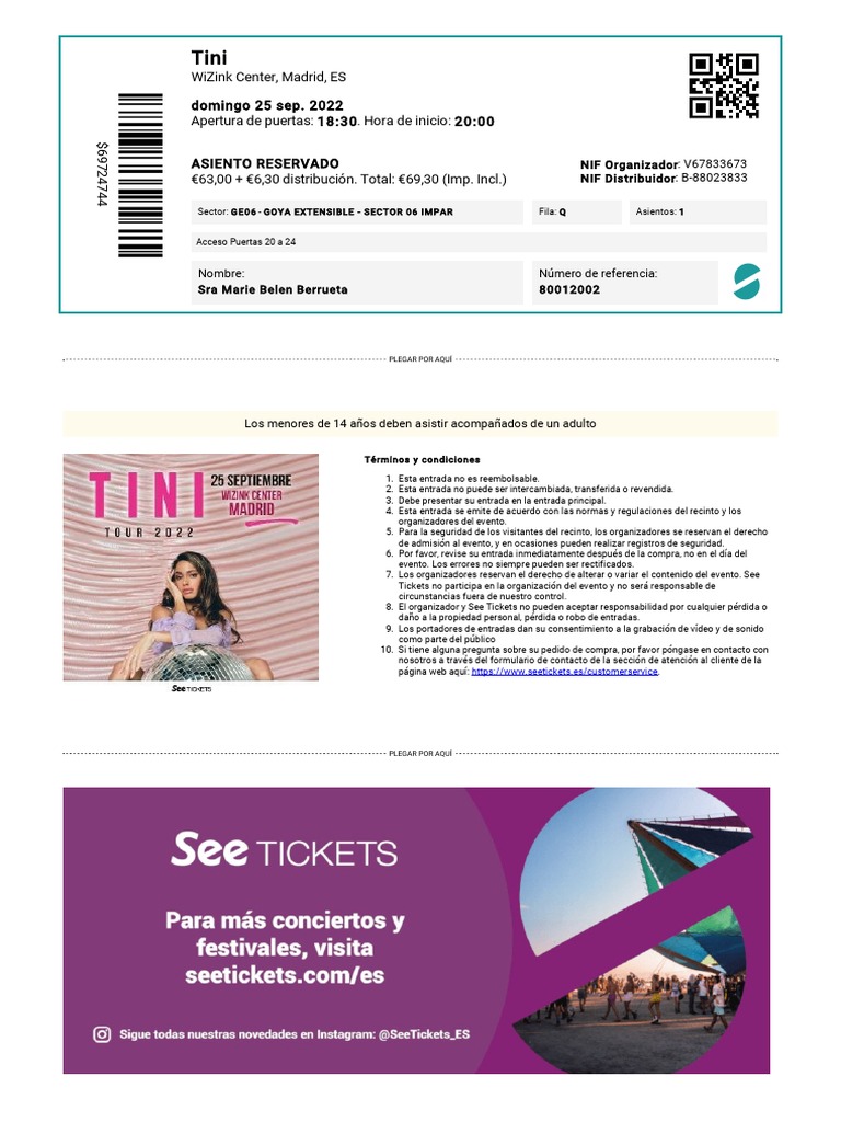 Tini Tickets 80012002 | PDF