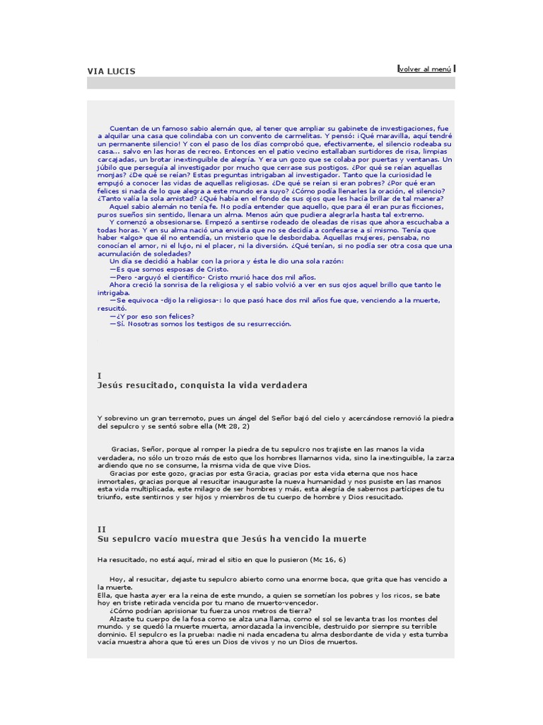 Via Lucis | PDF | La resurrección de Jesús | Jesús