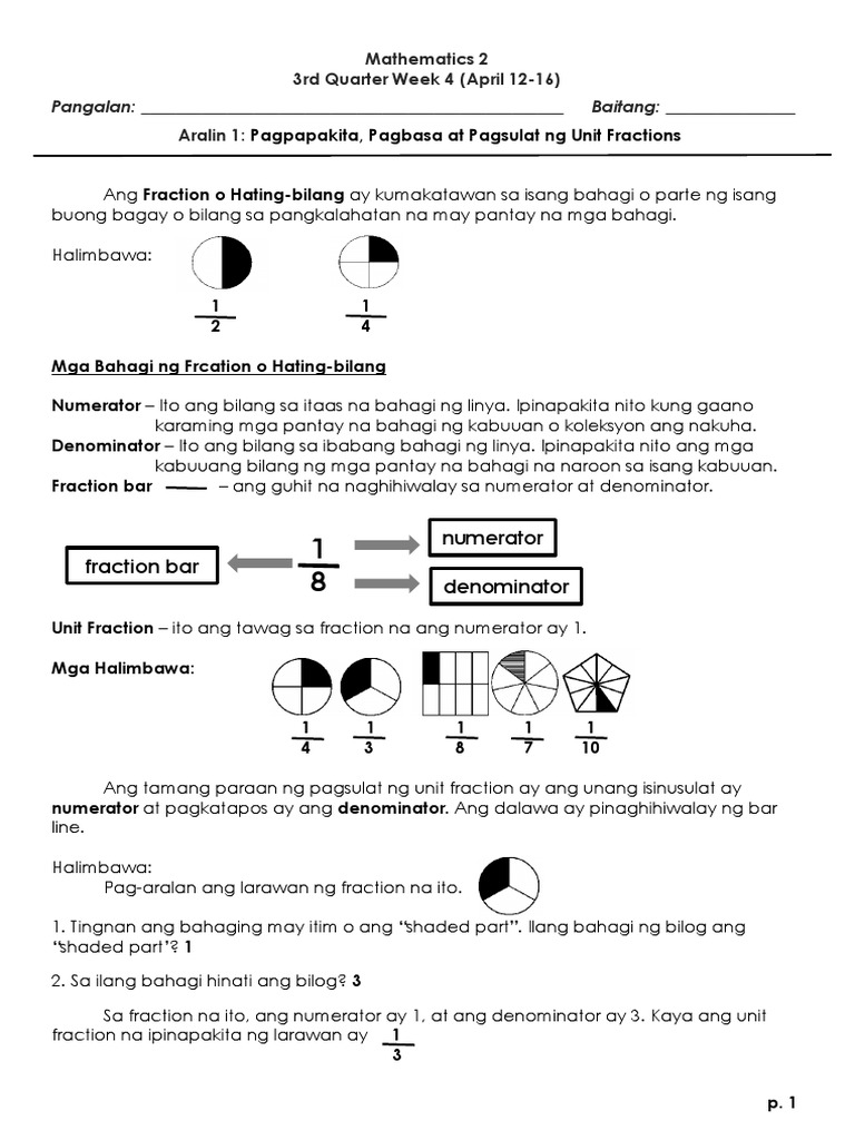 Math 2 Worksheets Q3 Wk4 | PDF