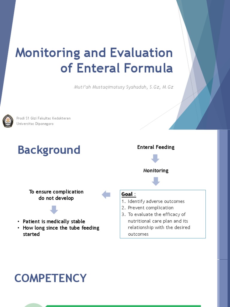 Monitoring and Evaluation of Enteral Formula: Preventing Complications | PDF | Dietary Fiber ...