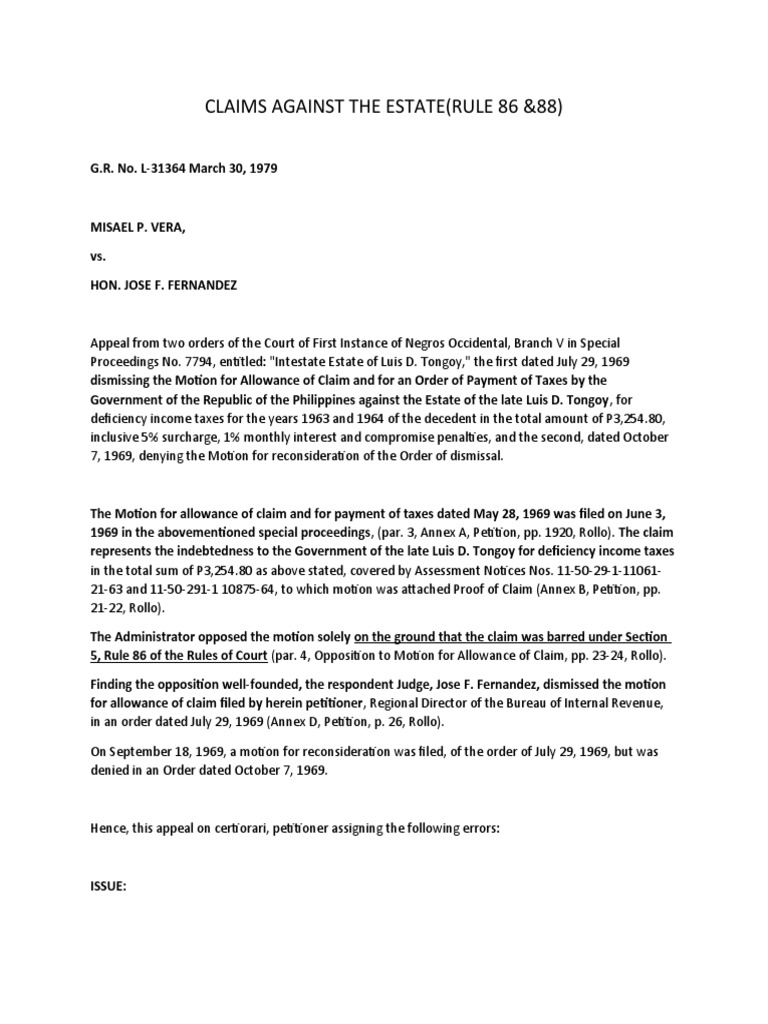 Remrev 2 (Specpro 2) Cases | PDF | Judgment (Law) | Annulment