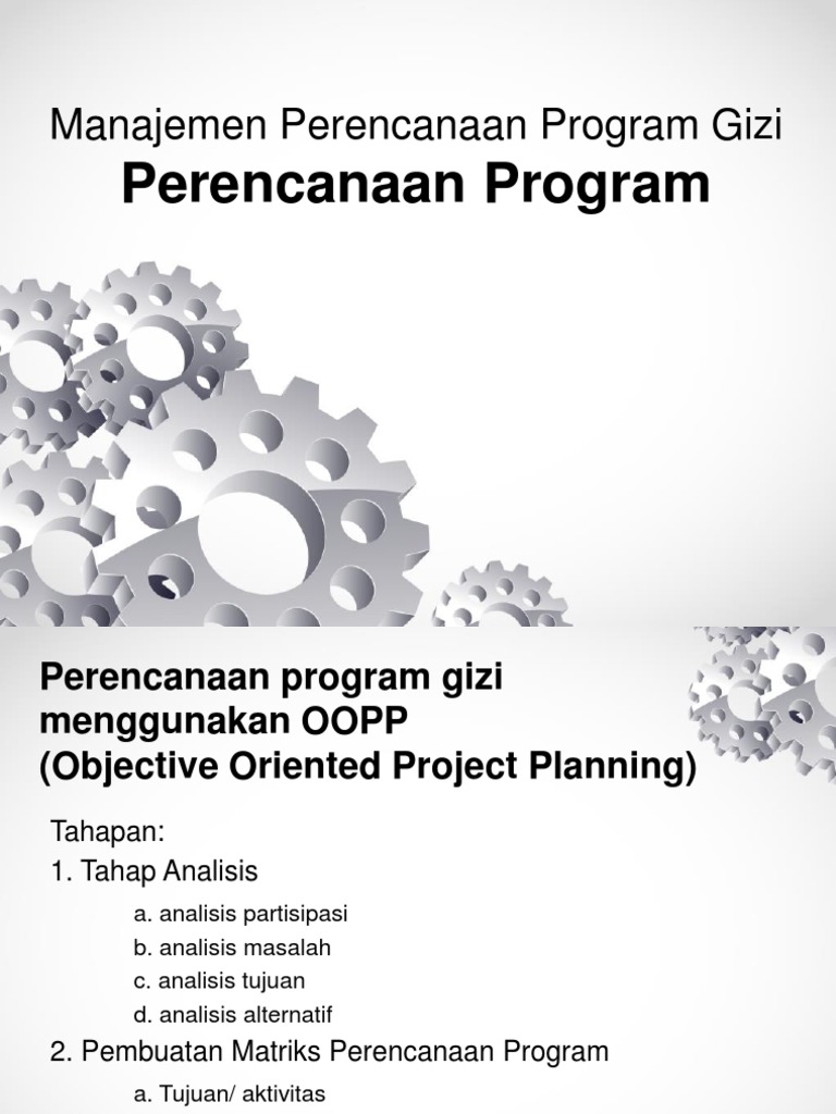 Manajemen Perencanaan Program Gizi - Perencanaan Program & Monev | PDF ...