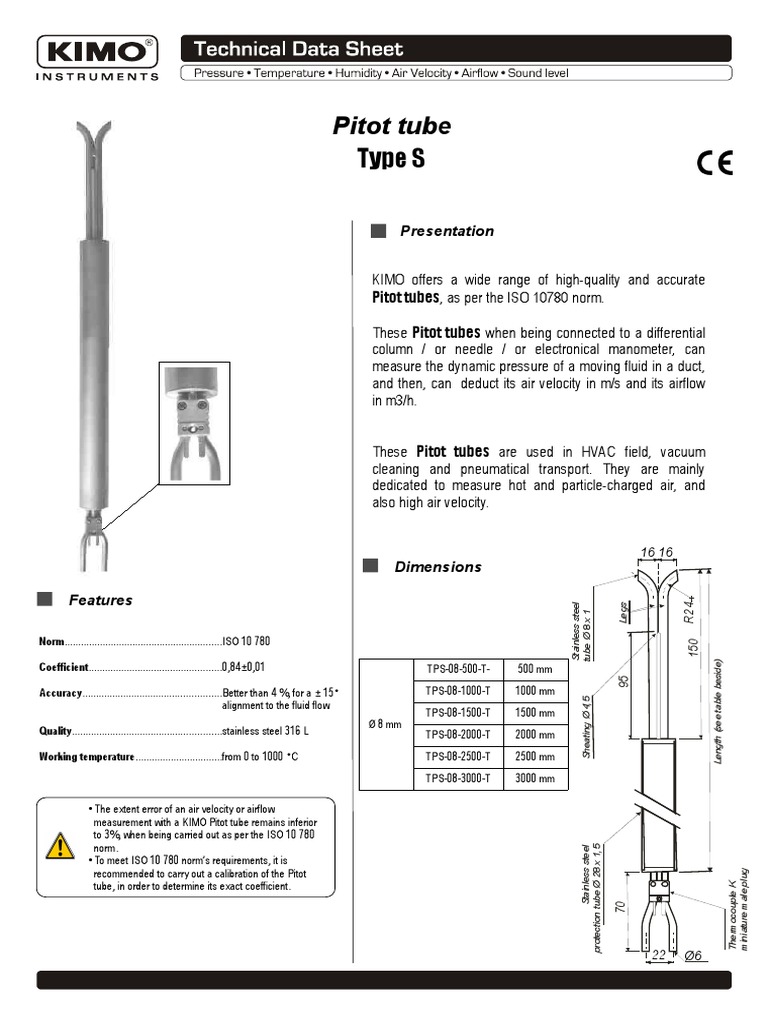 Pitot Tube | PDF | Pressure Measurement | Pressure