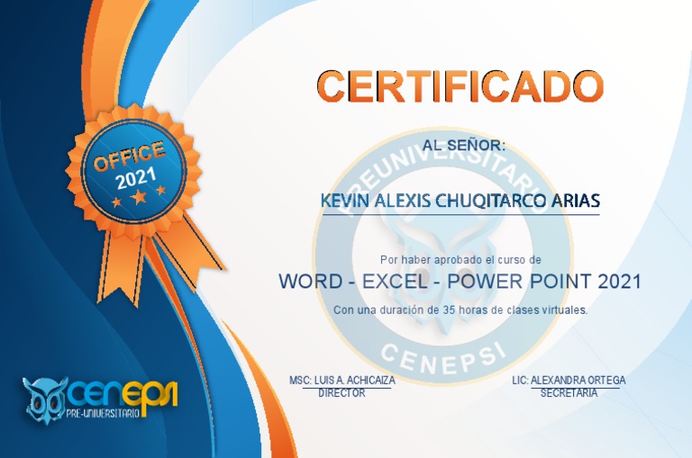 Certificado Computacion | PDF