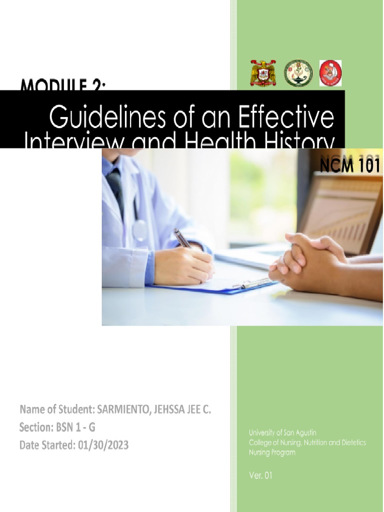 BSN 1-G Sarmiento J.J Module 2 | PDF | Communication | Nursing