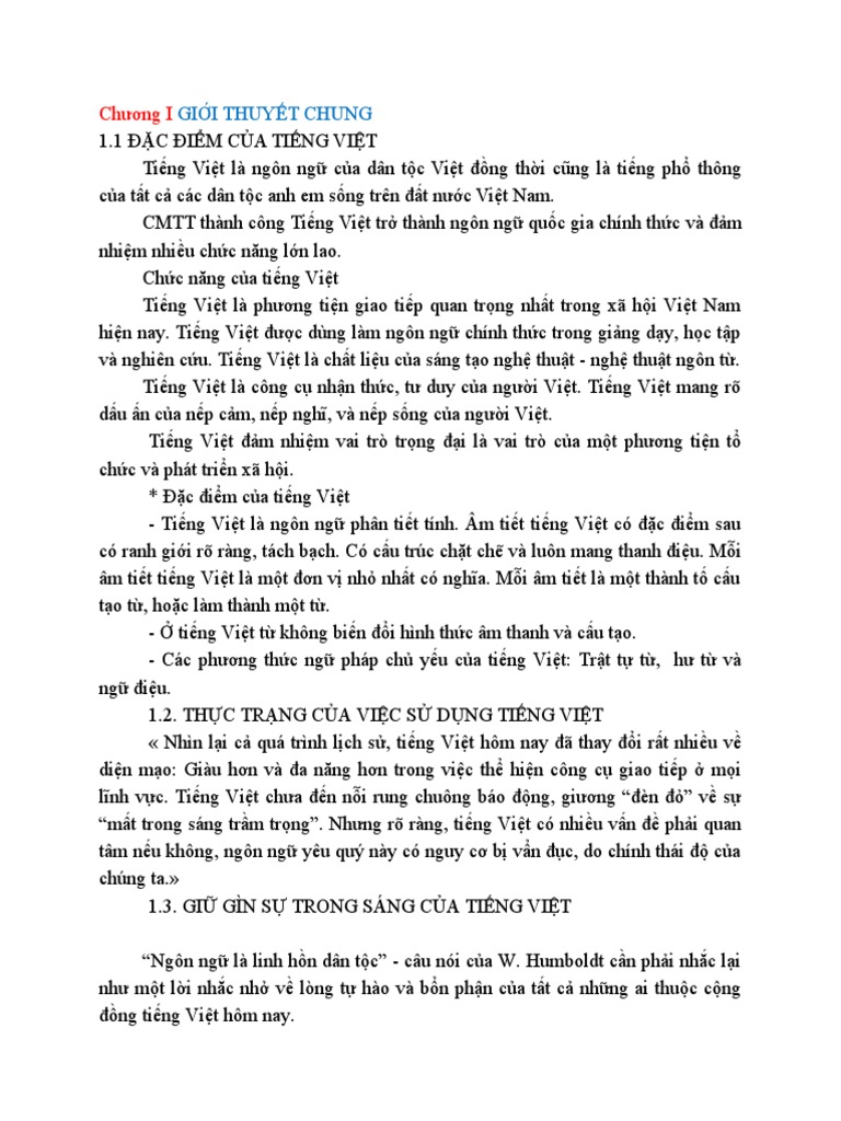 TVTH Chương 1, 2, 3 | PDF