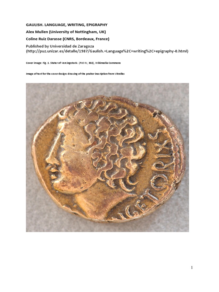 Gaulish Language Writing Epigraphy 2018 | PDF | Gaul | Human Communication