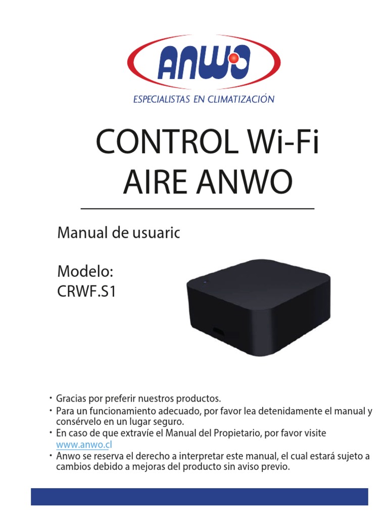 Guía de Control Wi-Fi ANWO | PDF | Android (sistema operativo) | Control remoto