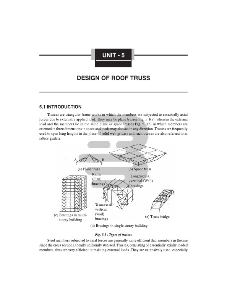 Module-5 - Design of Roof Truss | PDF