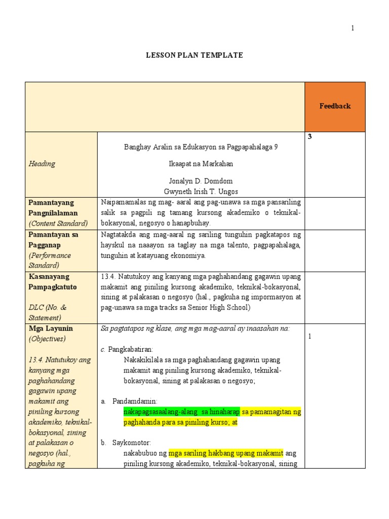 Passed LP On Lms 3rd Draft Domdom-Ungos Team Teaching Lesson Plan | PDF