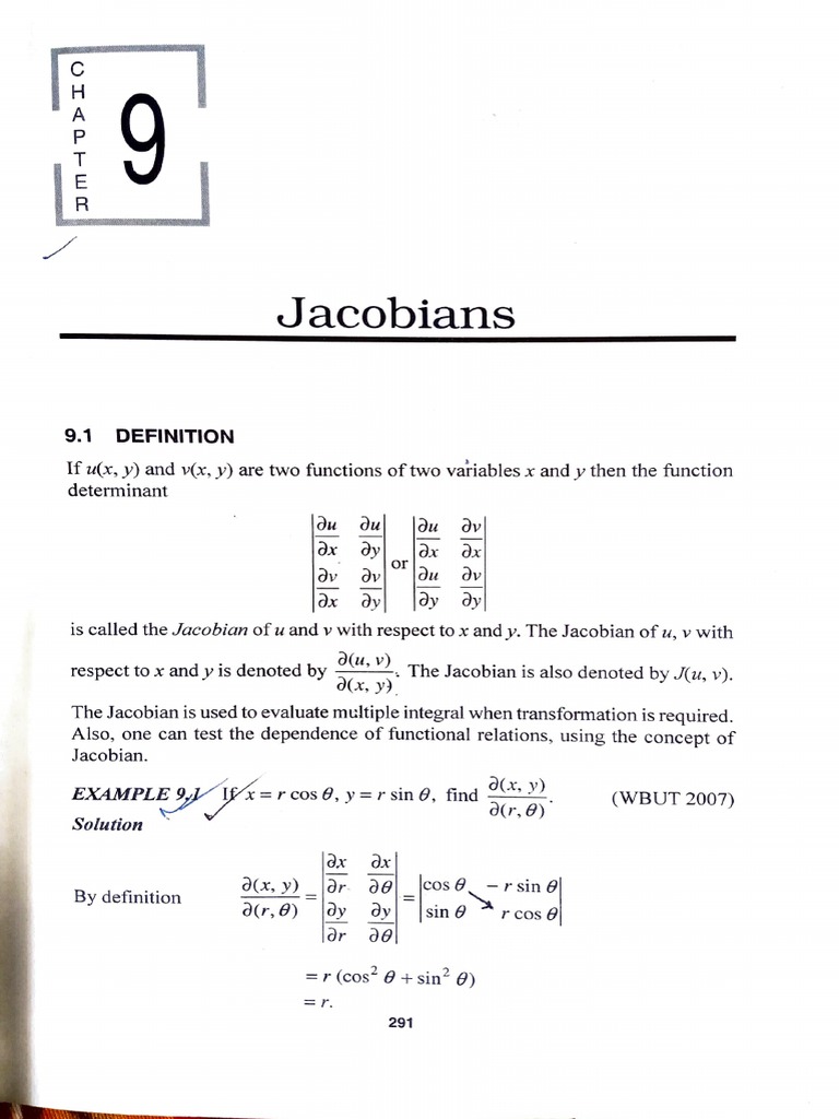 03 Jacobians | PDF | Algebra | Subtraction