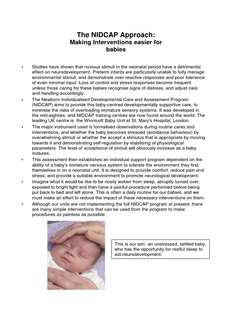 Brief Guide To Developmental Care | PDF | Anatomical Terms Of Motion ...