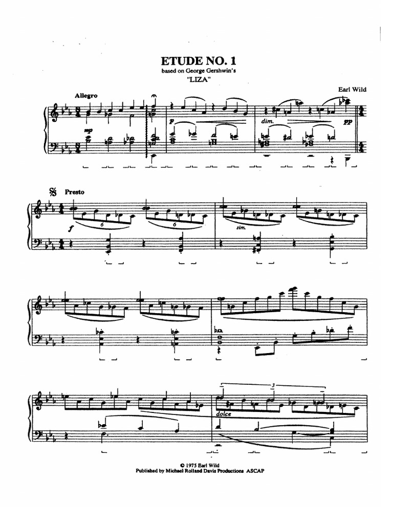 Gershwin Earl Wild Etudes | PDF