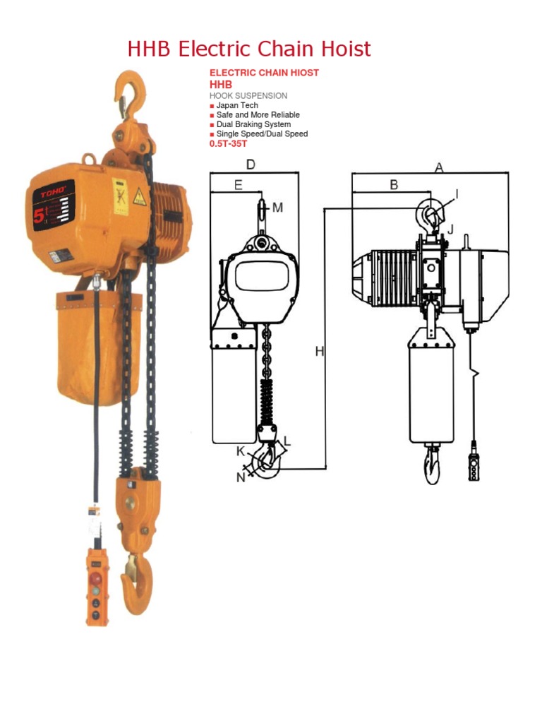 Electric Hoist Catalog | PDF | Car | Automotive Technologies
