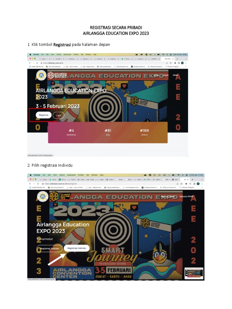 Panduan Pendaftaran Individu Aee 2023 | PDF
