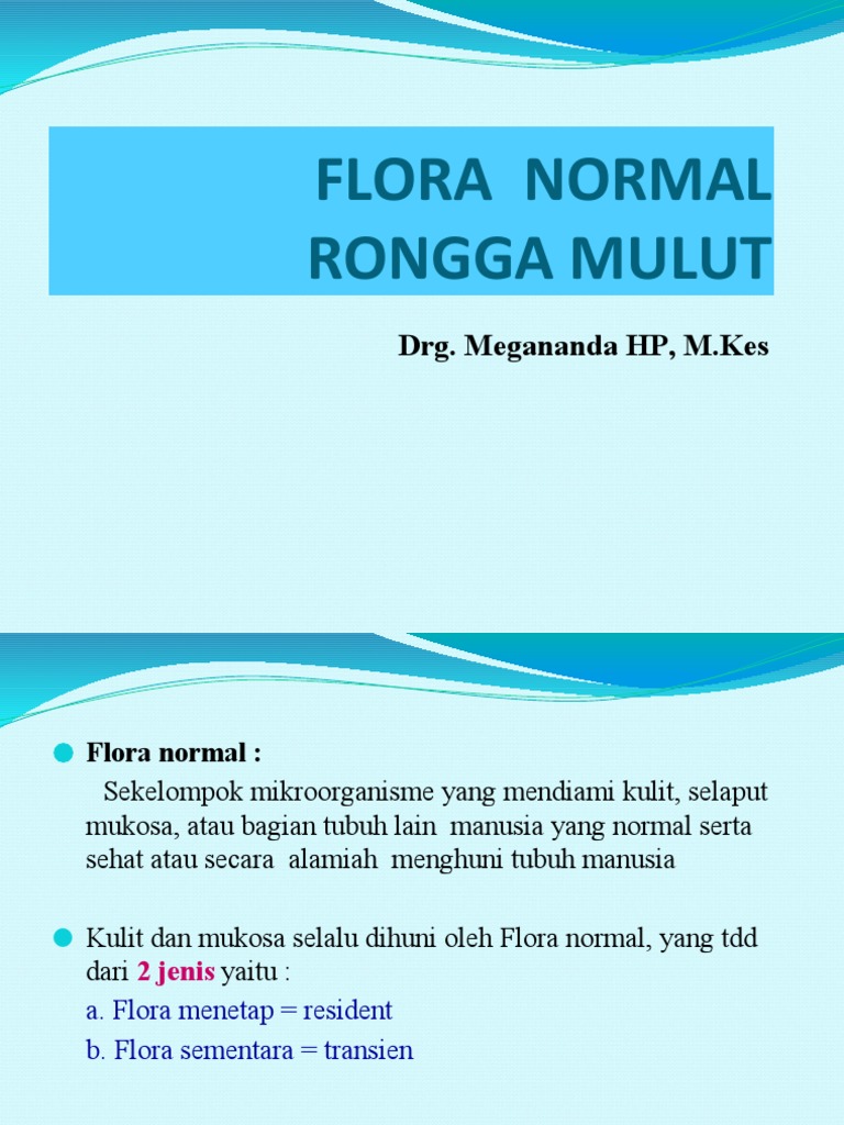 Flora Normal Rongga Mulut Manusia | PDF