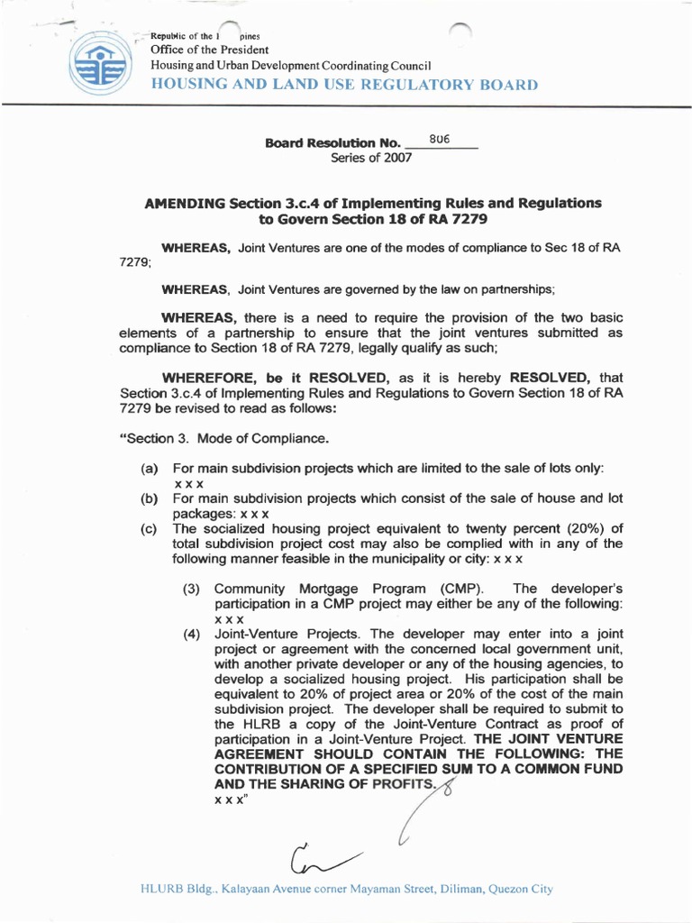 R-806 S. 2007 Amending Section 3c4 of IRR To Govern Section 18 of RA ...