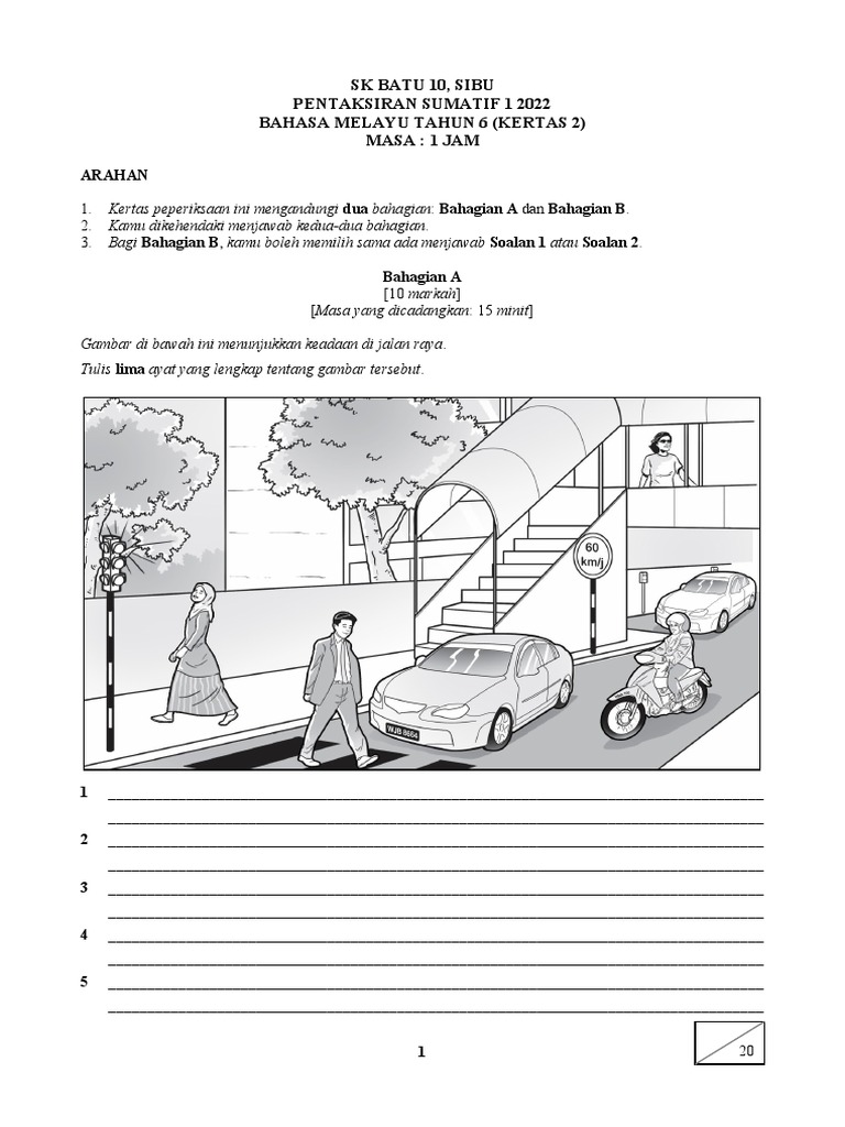 Soalan Bm Tahun 6 Penulisan Pdf