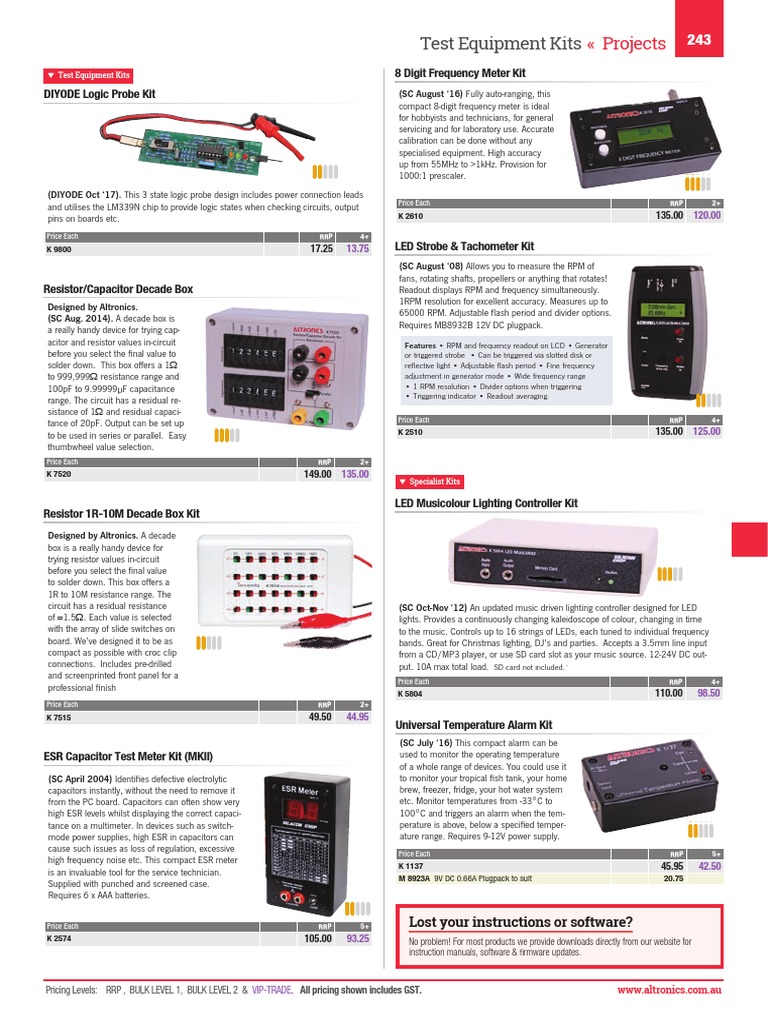 Altronics | PDF | Resistor | Electricity