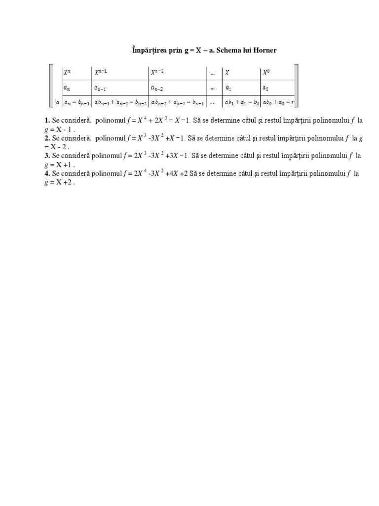 Schema Lui Horner | PDF