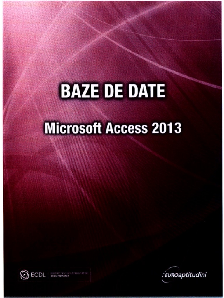 BAZE de DATE Microsoft Access 2013 | PDF