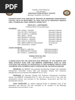 BDC SB Resolution Approving and Adopting The 3 Year BDP | PDF