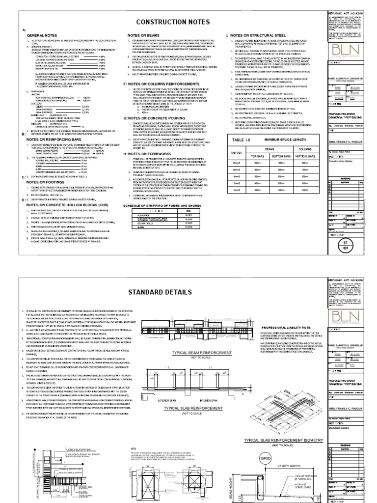 Structural Plan | PDF | Structural Engineering | Building Technology